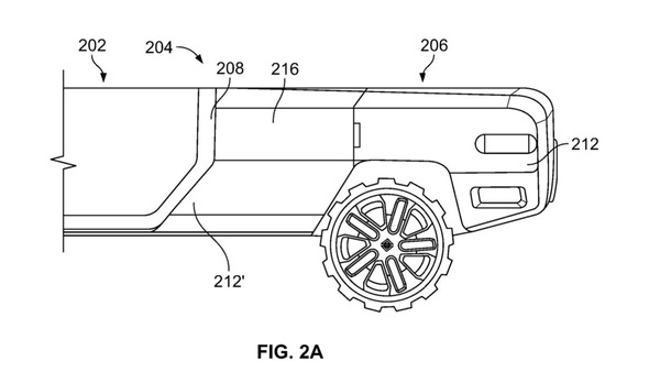 Rivian patents Ram Box-like bed storage system