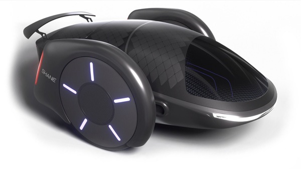 Two-wheel EV concept seats five, harnesses regenerative damping